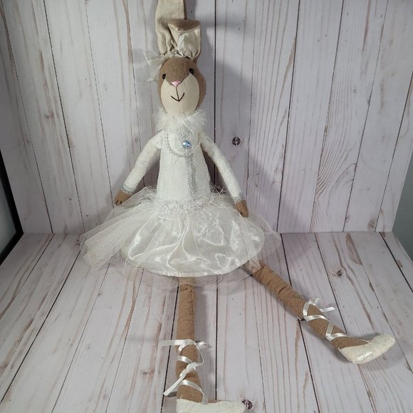Holiday | Ballerina Bunny Rabbit Weighted Plush Doll 29 Bedroom Home ...